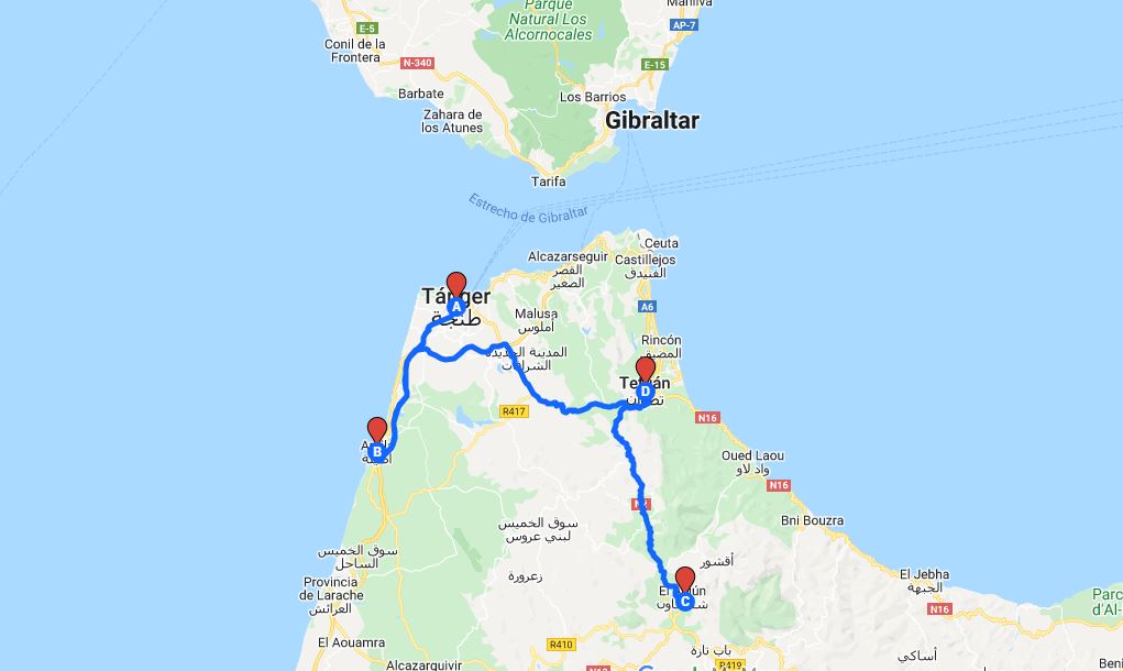 Norte de Marruecos en privado: Tánger, Asilah, Chauen y Tetuán